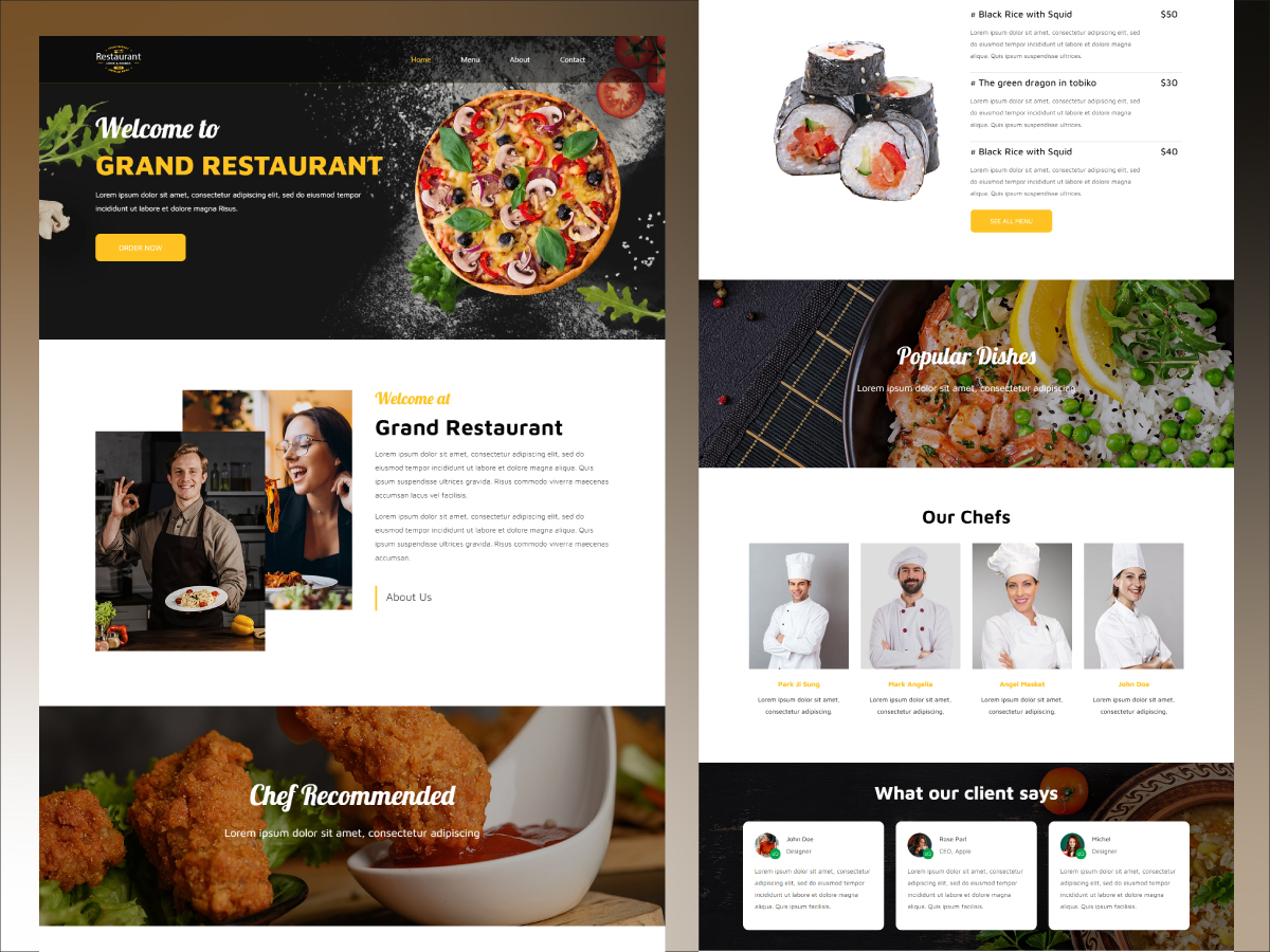 Restaurant - Erkley | Website Hosting, Domain Registration and more.